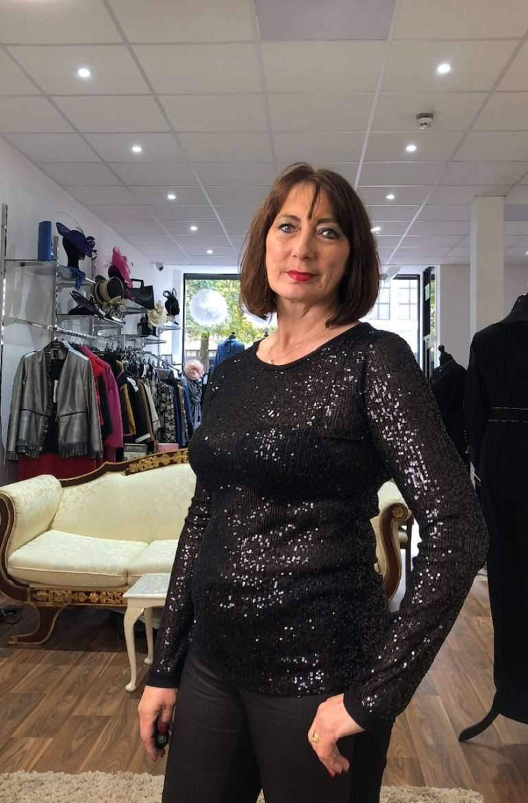 Badoo Black Fine Sequinned Top - Patricia's Boutique